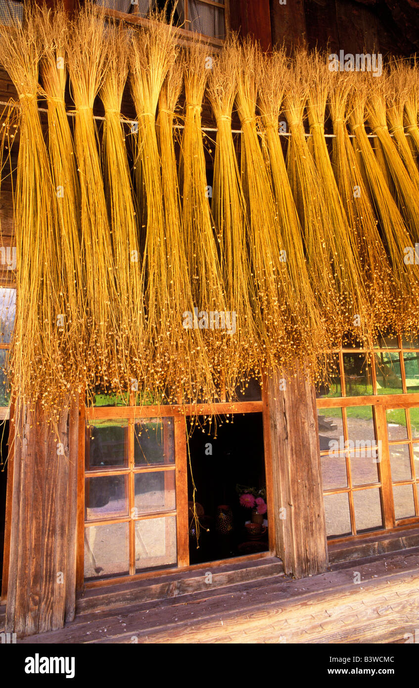 Europe, Switzerland. Traditional home, drying grains Stock Photo - Alamy