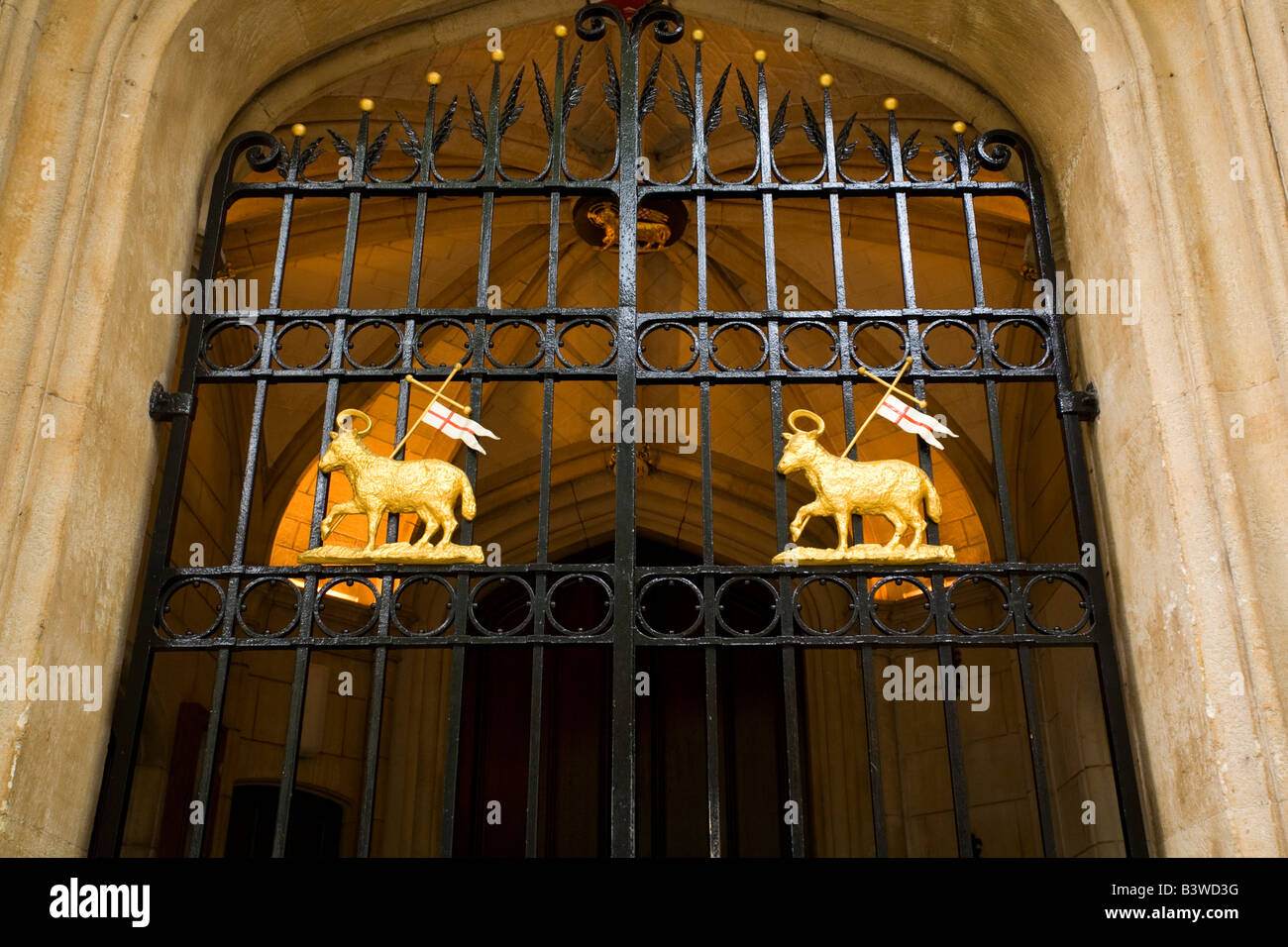 Middle Temple Gateway with Knight's Templar motifs of a golden fleece ...