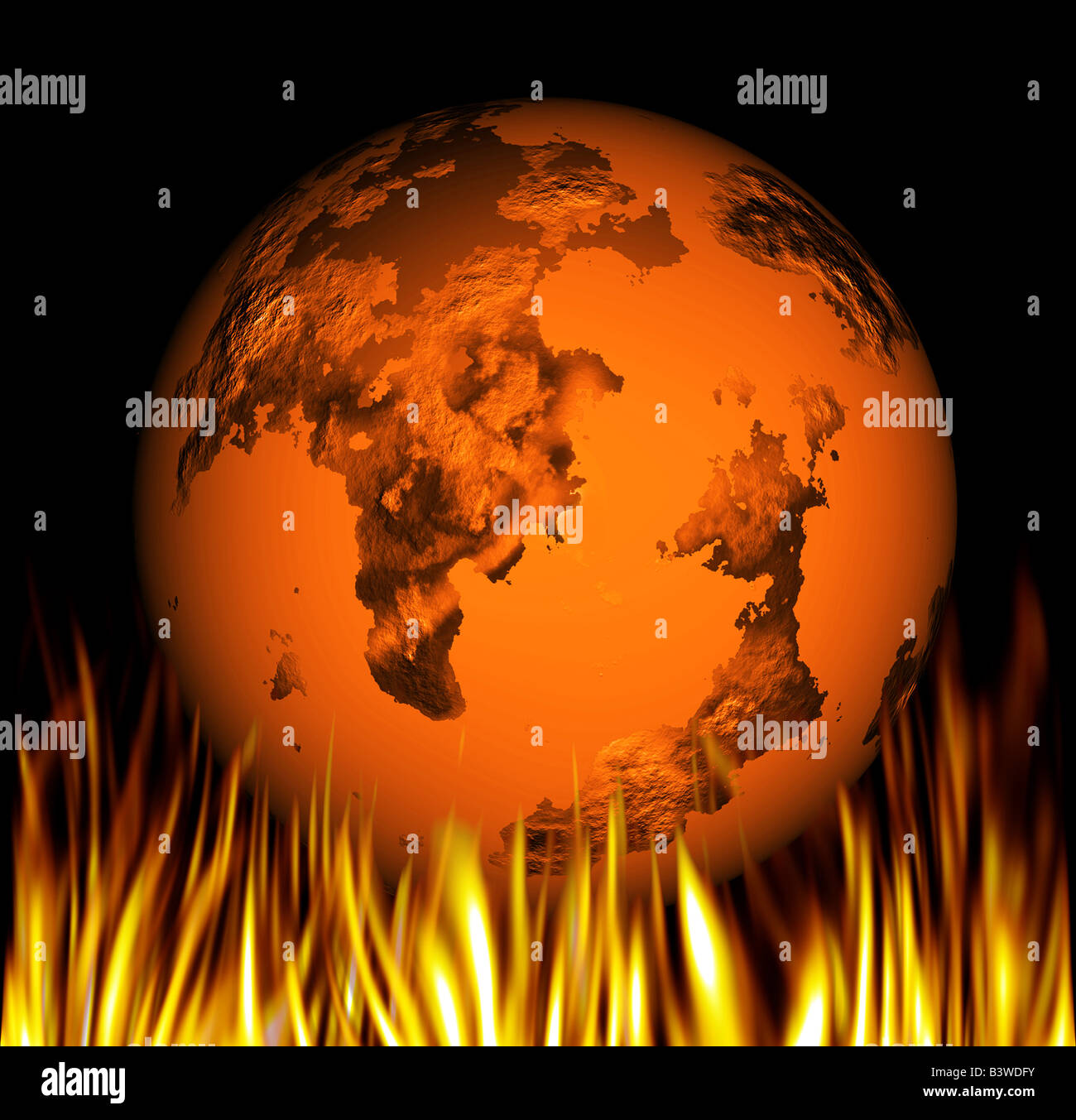 Conceptual image depicting global warming Stock Photo - Alamy
