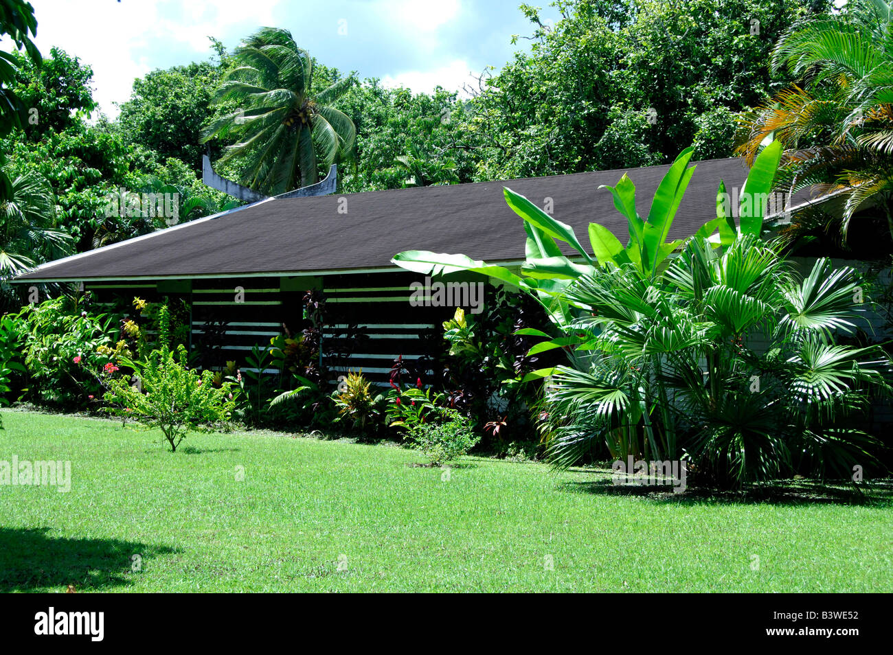 South Pacific, French Polynesia,Tahiti. Gauguin Museum (aka Musee ...