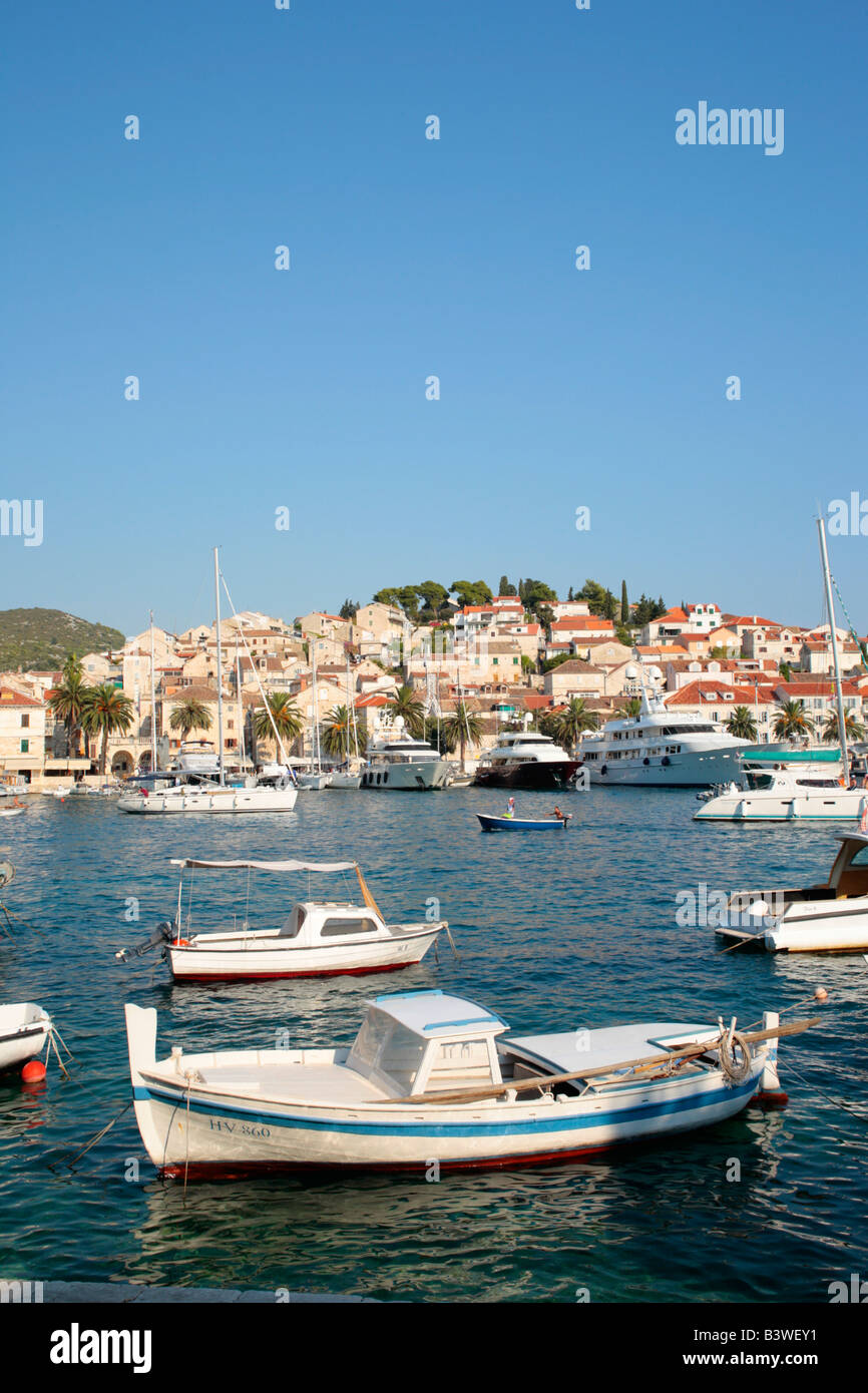 harbour of Hvar Town, Hvar Island, Republic of Croatia, Eastern Europe ...