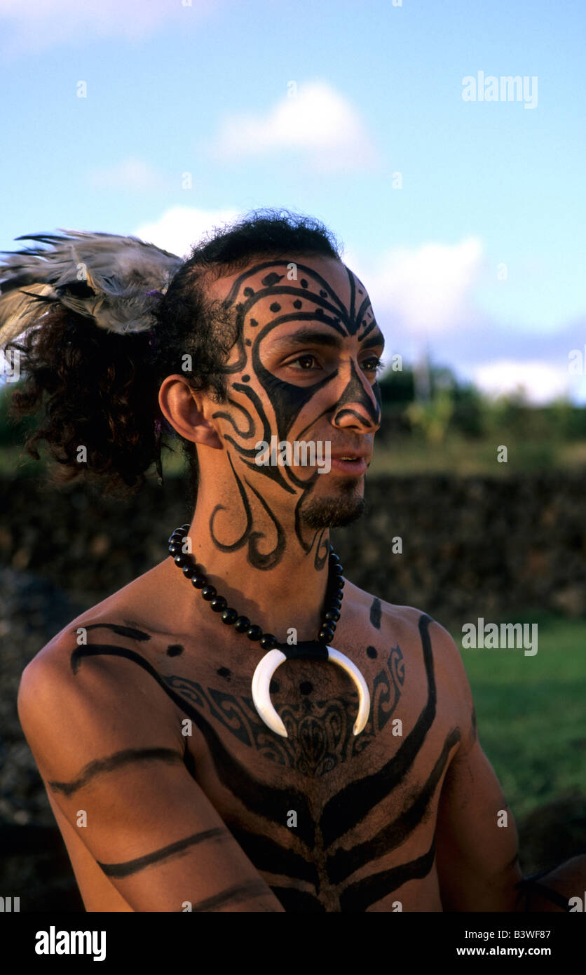 Native, Easter Island, Chile Stock Photo - Alamy