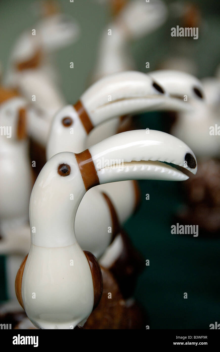 South America, Ecuador, Manta. Ivory nut (aka Tagua) carving factory ...
