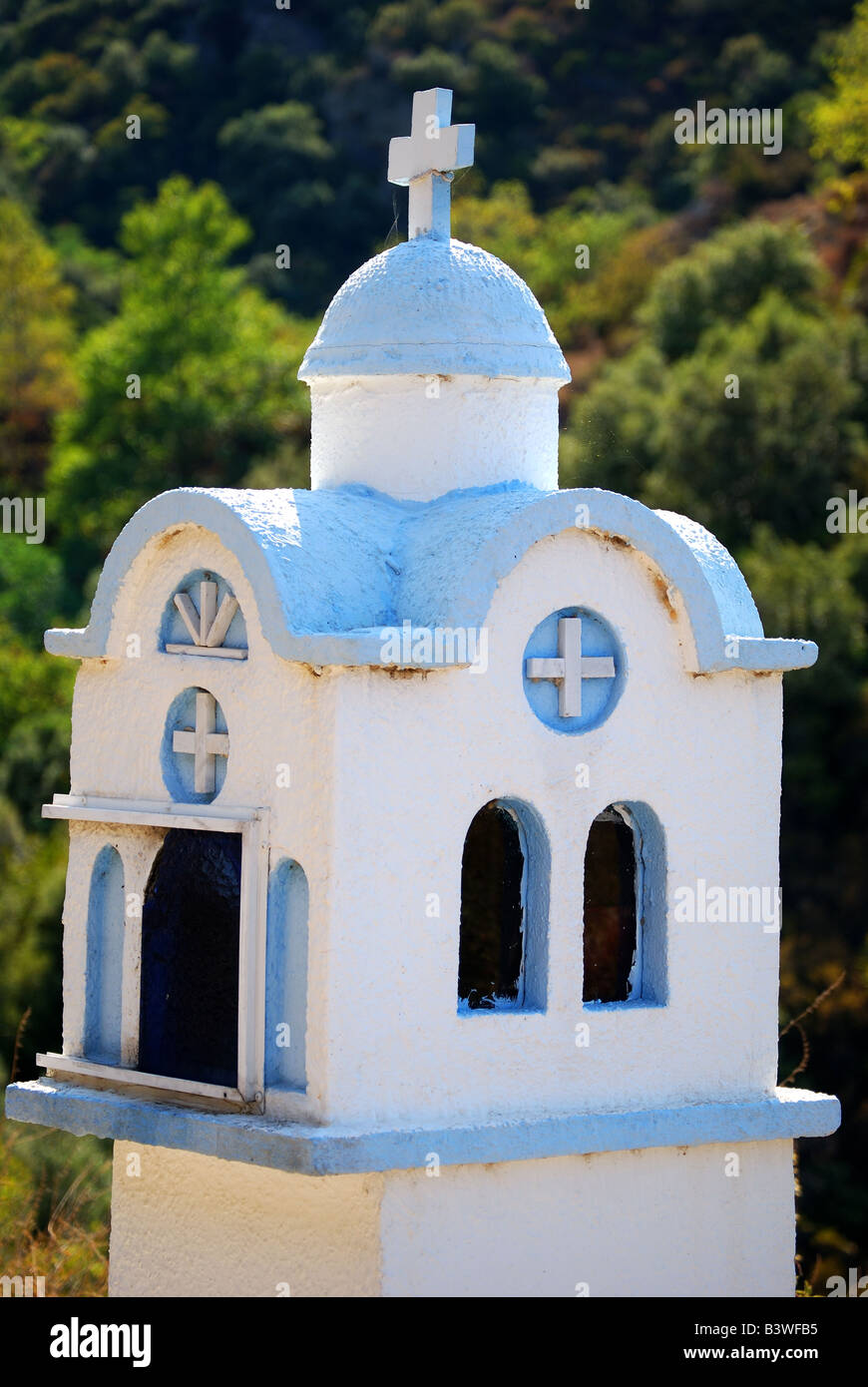 Roadside church shrine, Sithonia Peninsula, Chalkidiki, Central ...