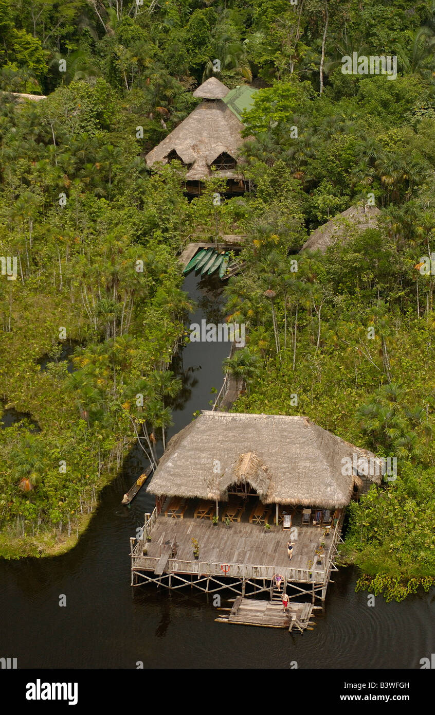 Sacha lodge on pilche cocha hi-res stock photography and images - Alamy