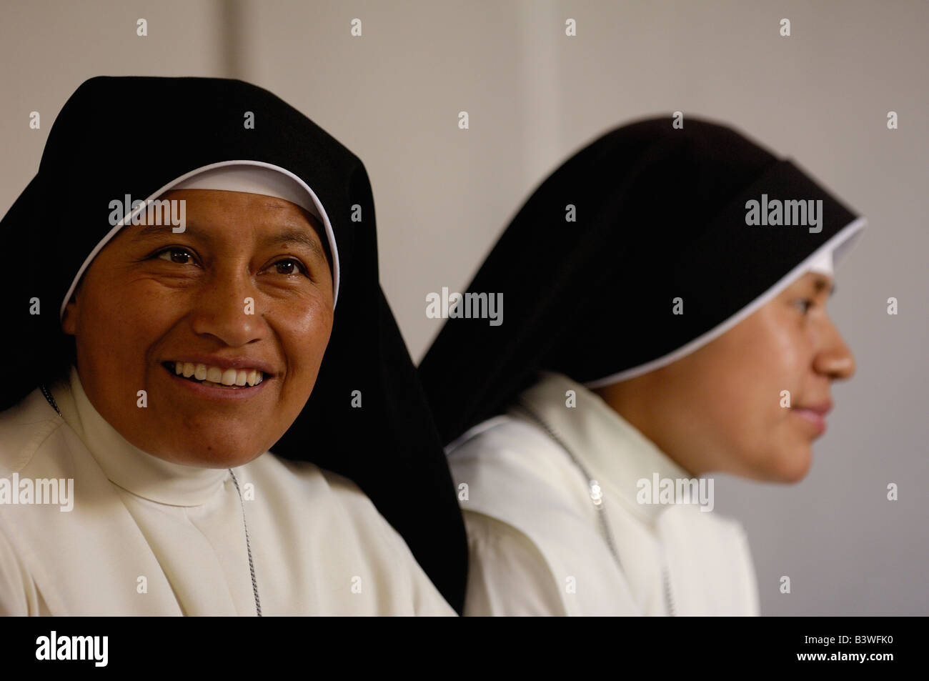 Nuns during Good Friday celebrations. La Merced, Pichincha Province ...