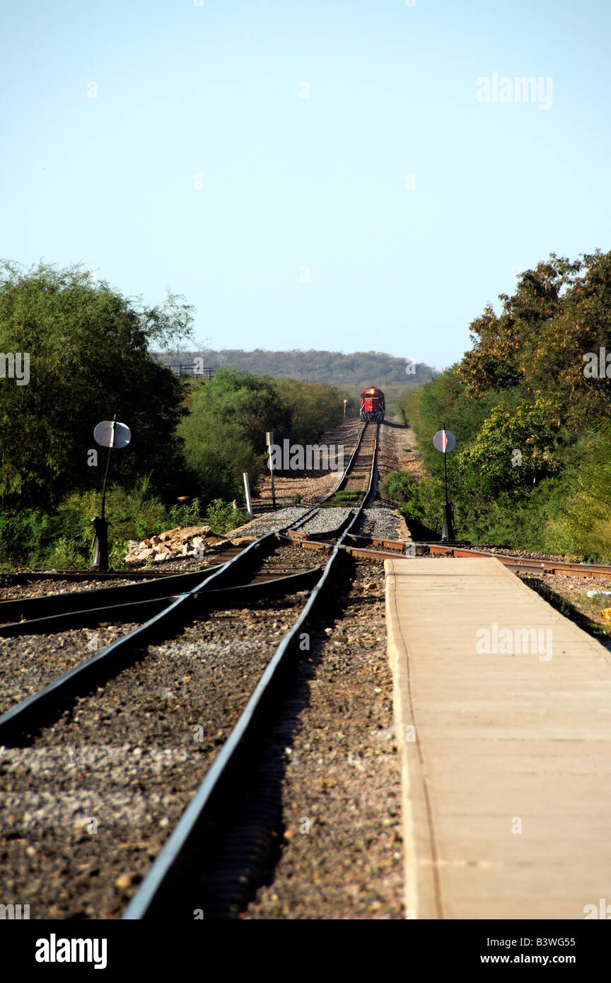 Mexico, State of Sinaloa, Copper Canyon. Copper Canyon train station at ...