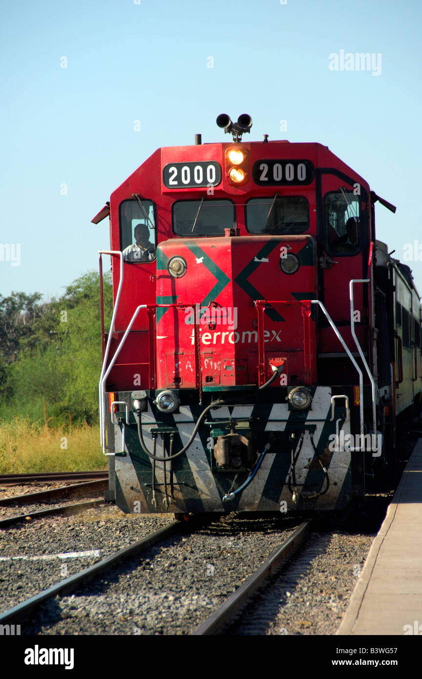 Mexico, State of Sinaloa, Copper Canyon. Copper Canyon train station at ...