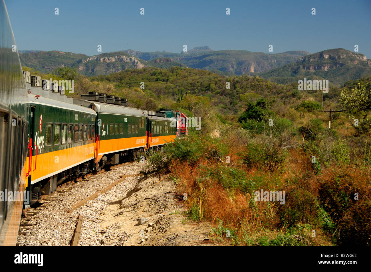 Mexico, Chihuahua, Copper Canyon. Tourist train Stock Photo - Alamy