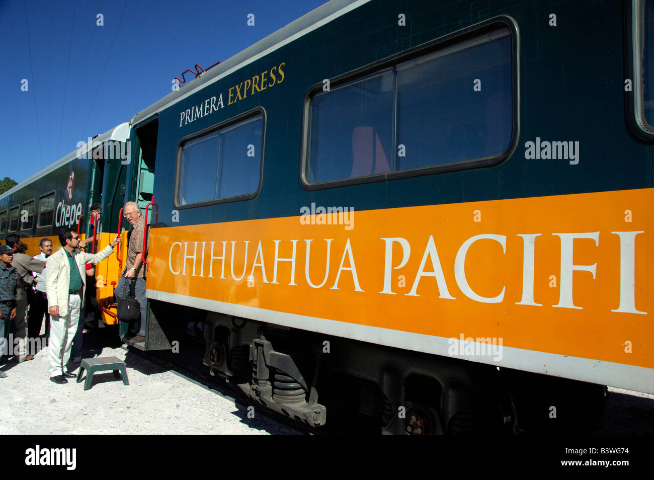 Mexico, Chihuahua, Copper Canyon. Tourist train Stock Photo - Alamy