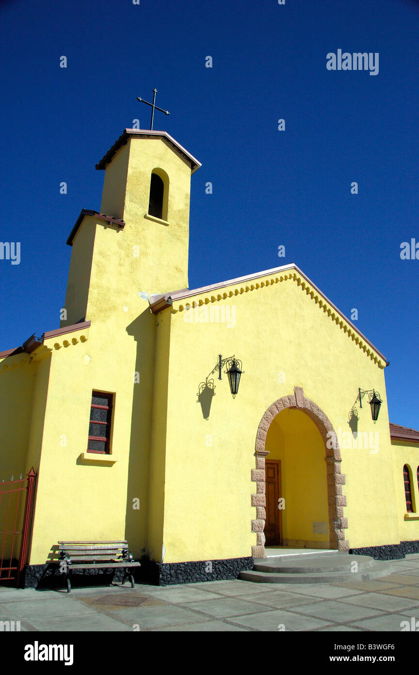 Mexico, State of Chihuahua, Copper Canyon, Creel. Small local church ...