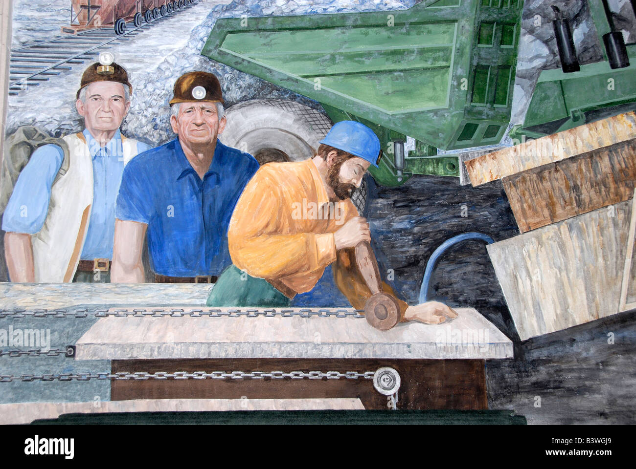 Mexico, Chihuahua. State Capital Building, wall mural depicting Mexican ...