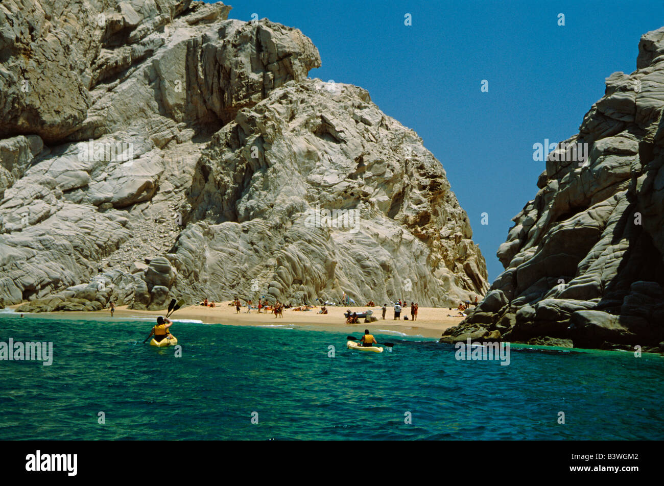 North America, Mexico, Baja, Cabo San Lucas. Lover's Beach, popular ...