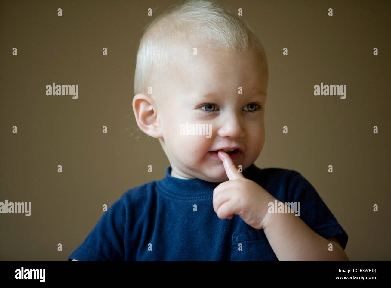 Portrait blond boy watching hi-res stock photography and images - Alamy