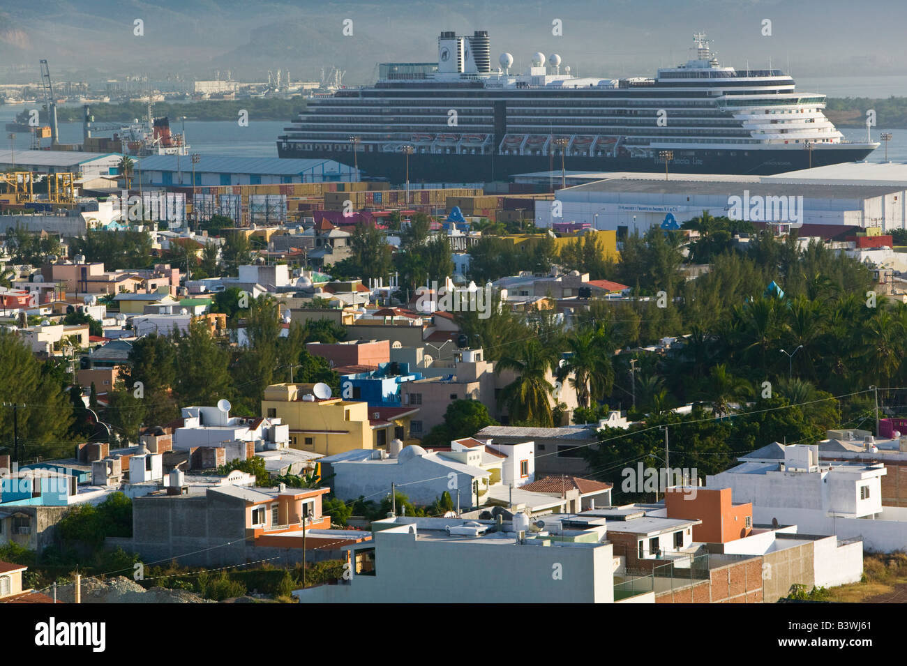 Mexico, Sinaloa State, Mazatlan. Port of Mazatlan and Cruise Ship Stock ...