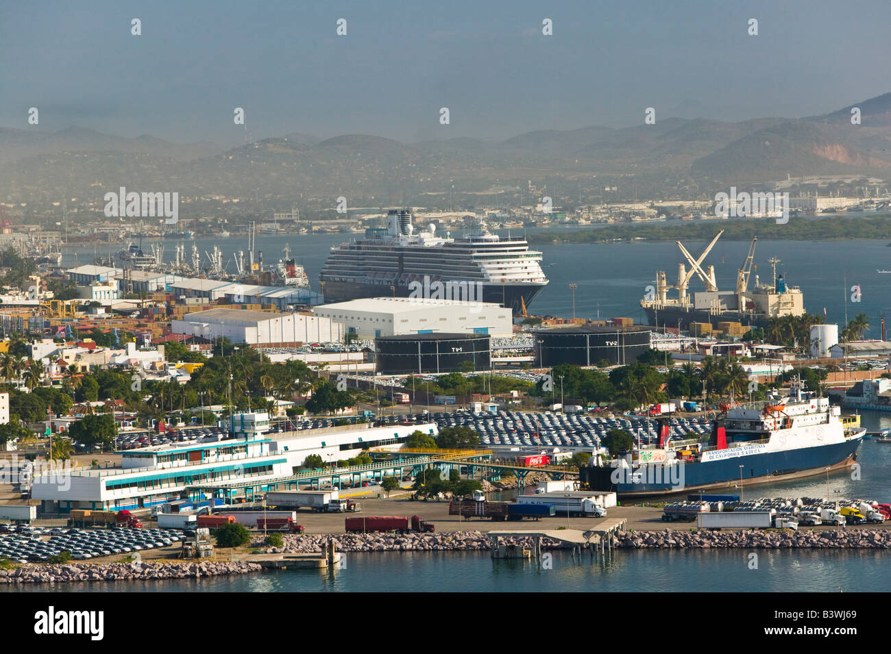 Mexico, Sinaloa State, Mazatlan. Port of Mazatlan View from Cerro del ...