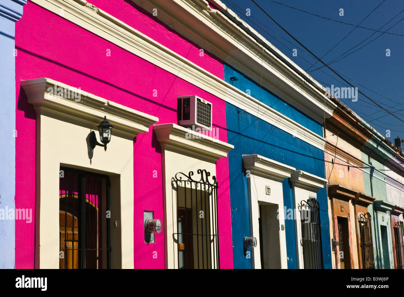 Mexico, Sinaloa State, Mazatlan. Old Mazatlan- Buildings on Escobedo ...