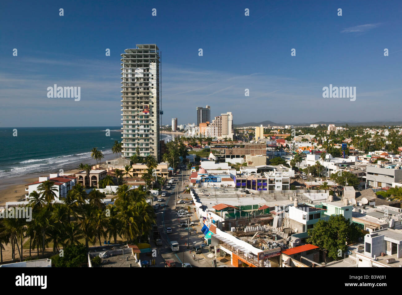 Mexico, Sinaloa State, Mazatlan. Zona Dorada / Golden Hotel Zone-Hotels ...