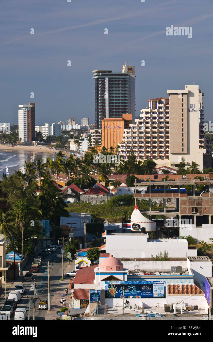 Mexico, Sinaloa State, Mazatlan. Zona Dorada / Golden Hotel Zone-Hotels ...