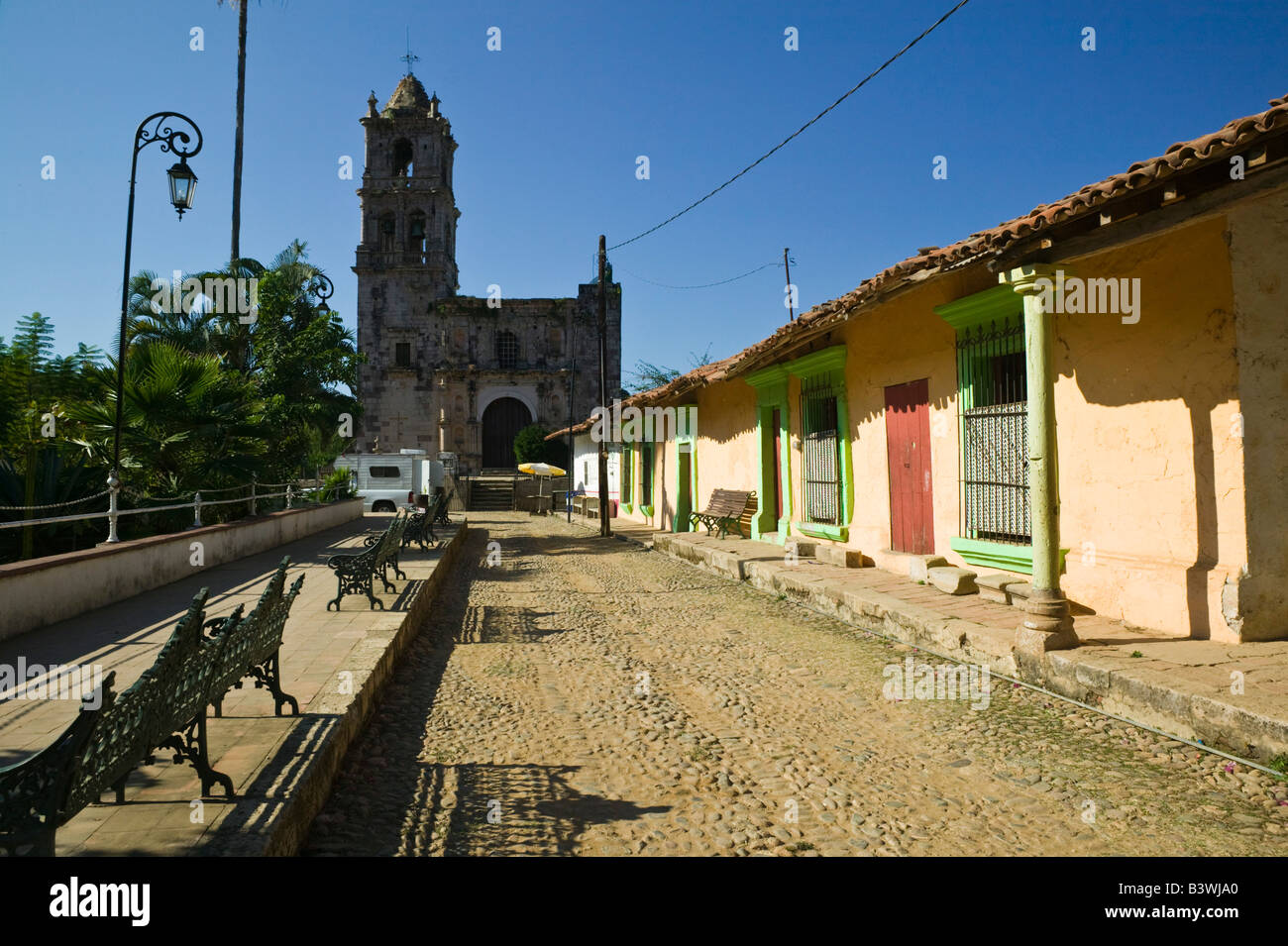 Mexico, Sinaloa State, Copala. View of the Town Square Stock Photo - Alamy