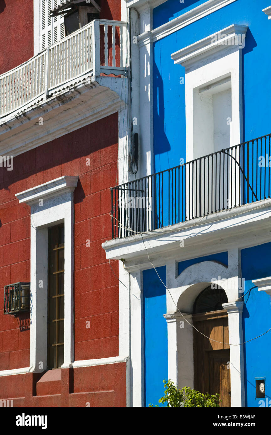 Mexico, Sinaloa State, Mazatlan. Old Mazatlan Buildings / Venus Street ...