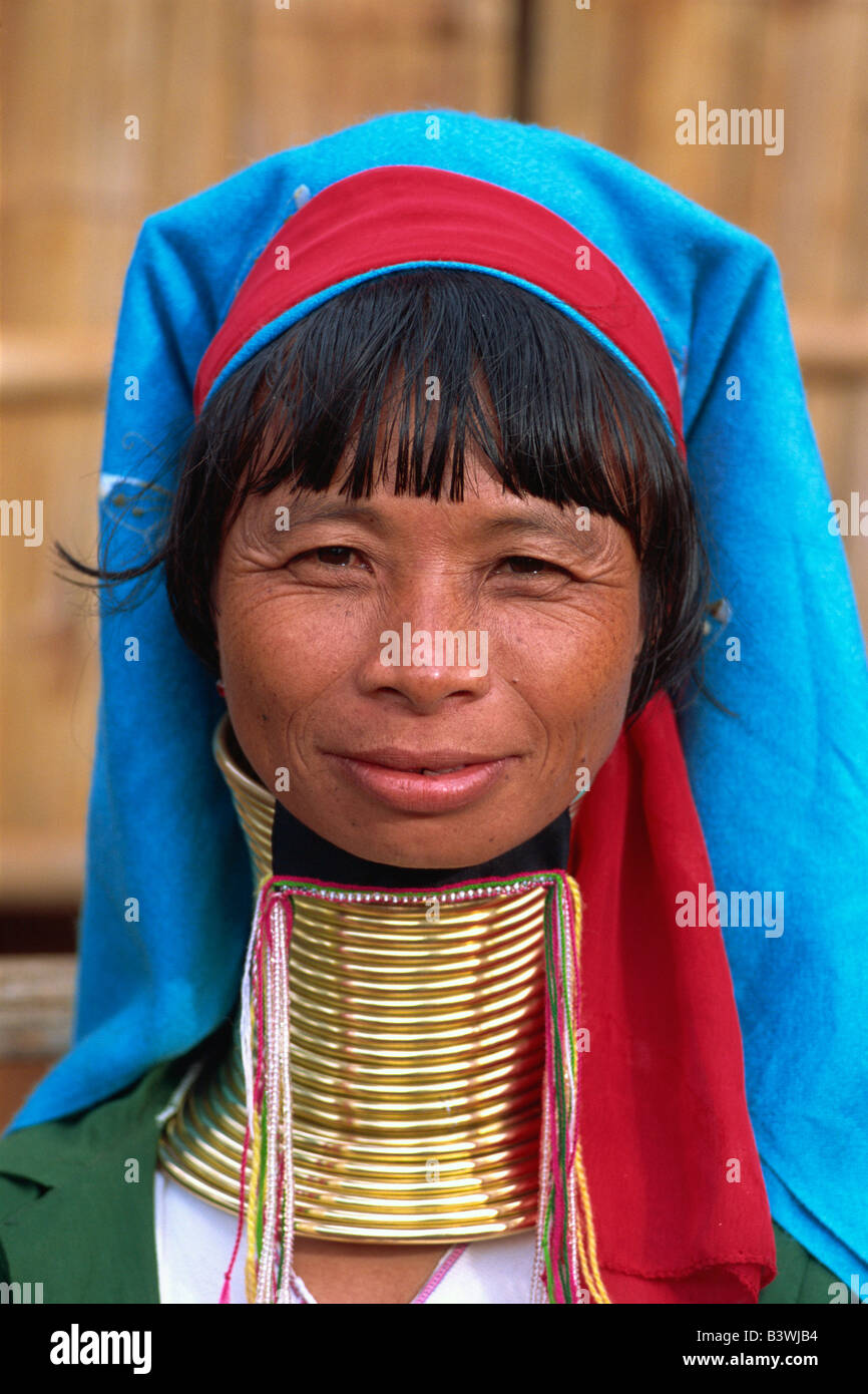 Portrait of a Karen tribal woman, Chiang Rai, Chiang Rai Province ...
