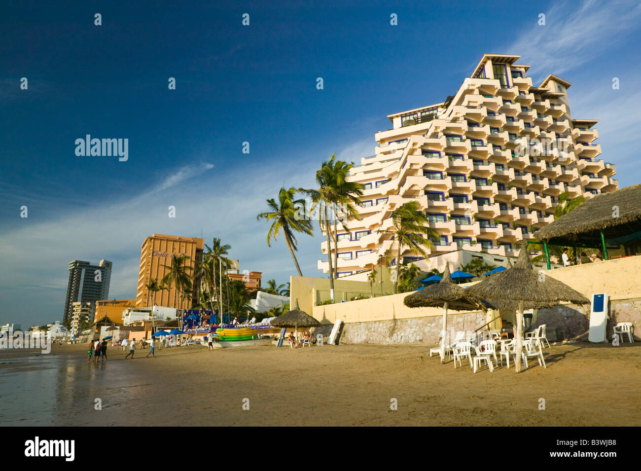 Mexico, Sinaloa State, Mazatlan. Zona Dorado/ Golden Hotel Zone-Hotels ...
