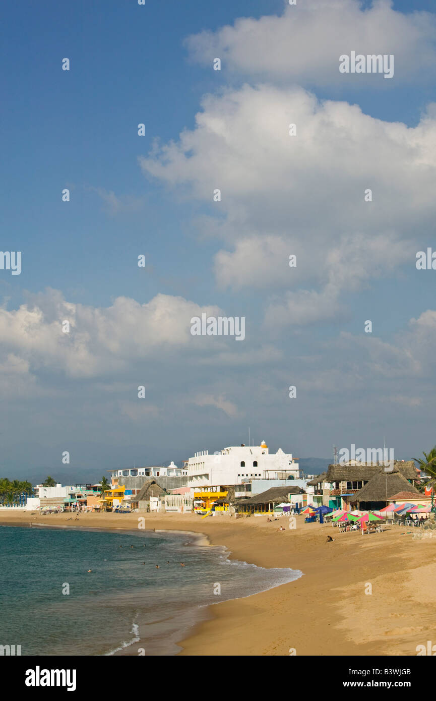 Mexico, Jalisco, Barra de Navidad. Town View with Beach Stock Photo - Alamy
