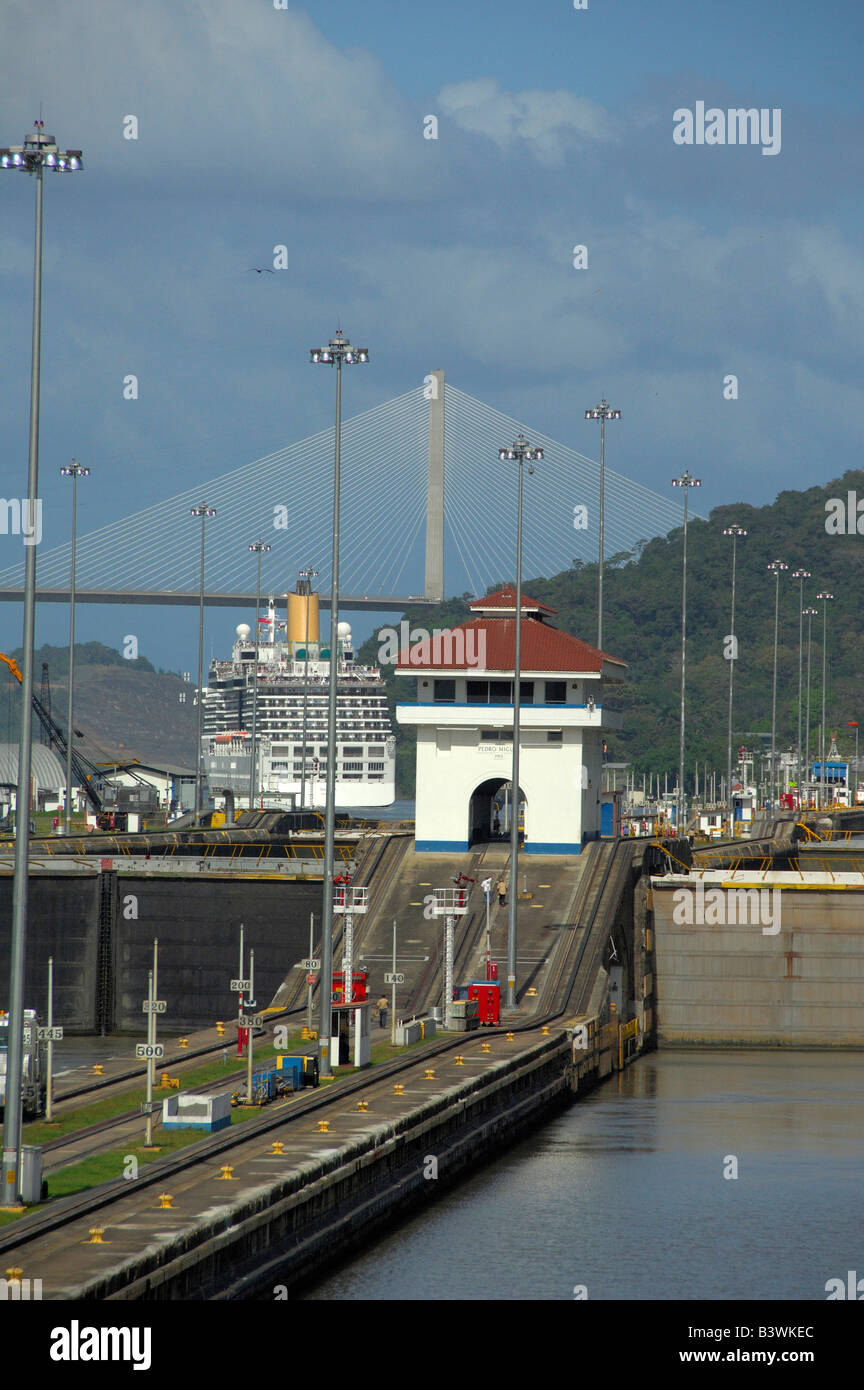 Central America, Panama, Panama Canal. Pedro Miguel Lock Stock Photo ...