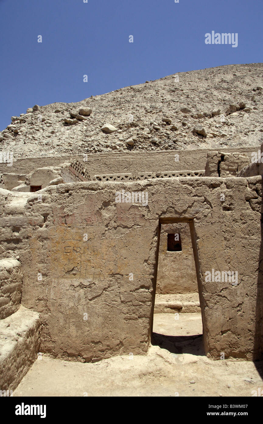 South America, Peru, Pisco. Pre-Inca ruins at Tambo Colorado, circa ...