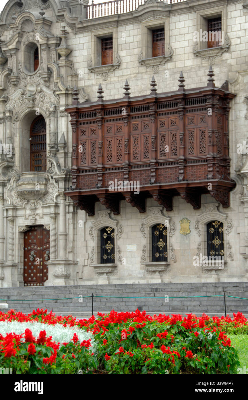 South America, Peru, Lima. Historic Plaza de Armas (aka Plaza Mayor ...