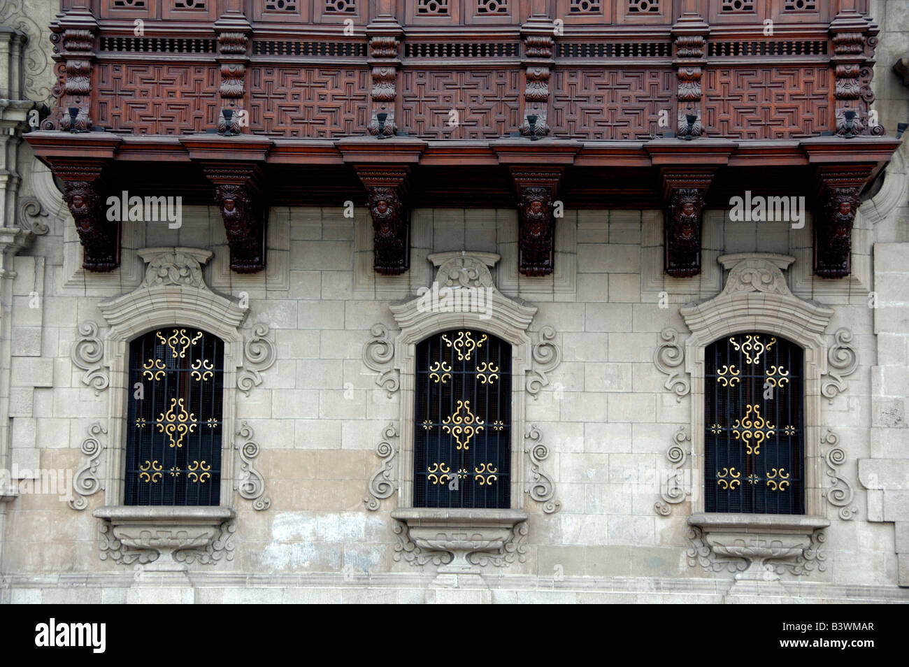 South America, Peru, Lima. Historic Plaza de Armas (aka Plaza Mayor ...