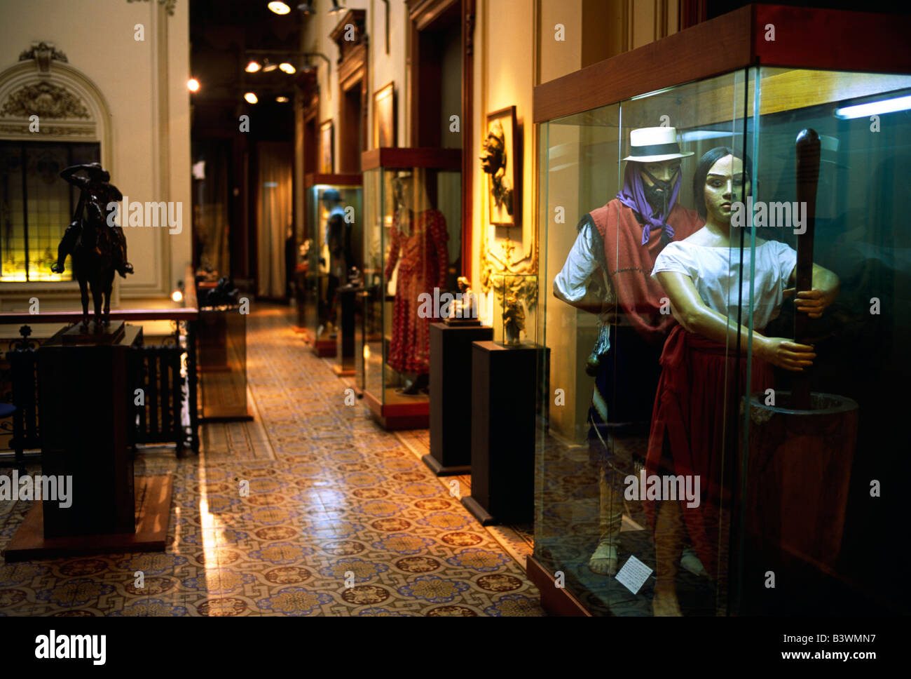 Montevideo, Uruguay, Interior of the Museo del Gaucho y de la Moneda or ...
