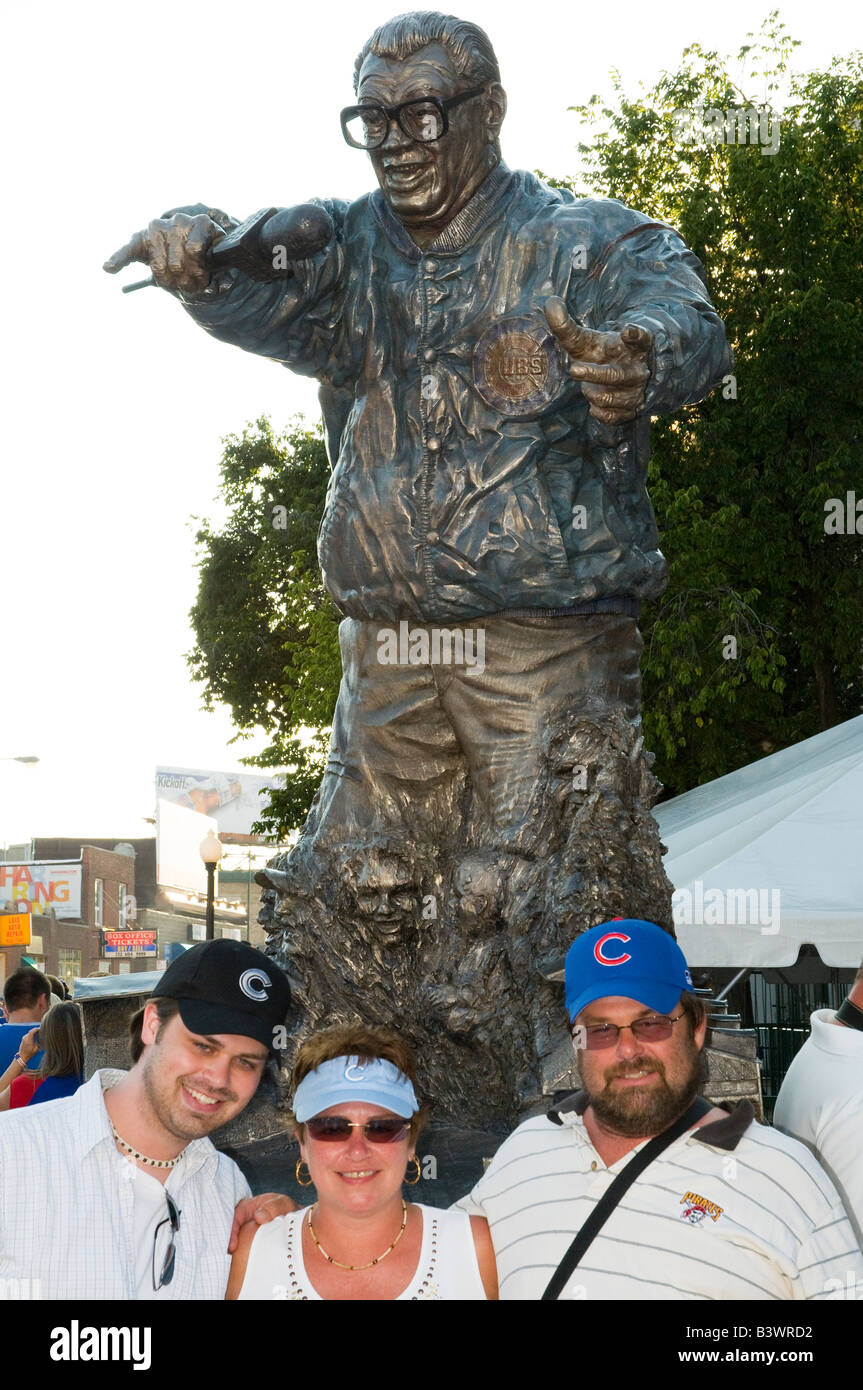 Harry Caray's Memorial Statue at Wrigley Field in Chicago Stock Photo ...