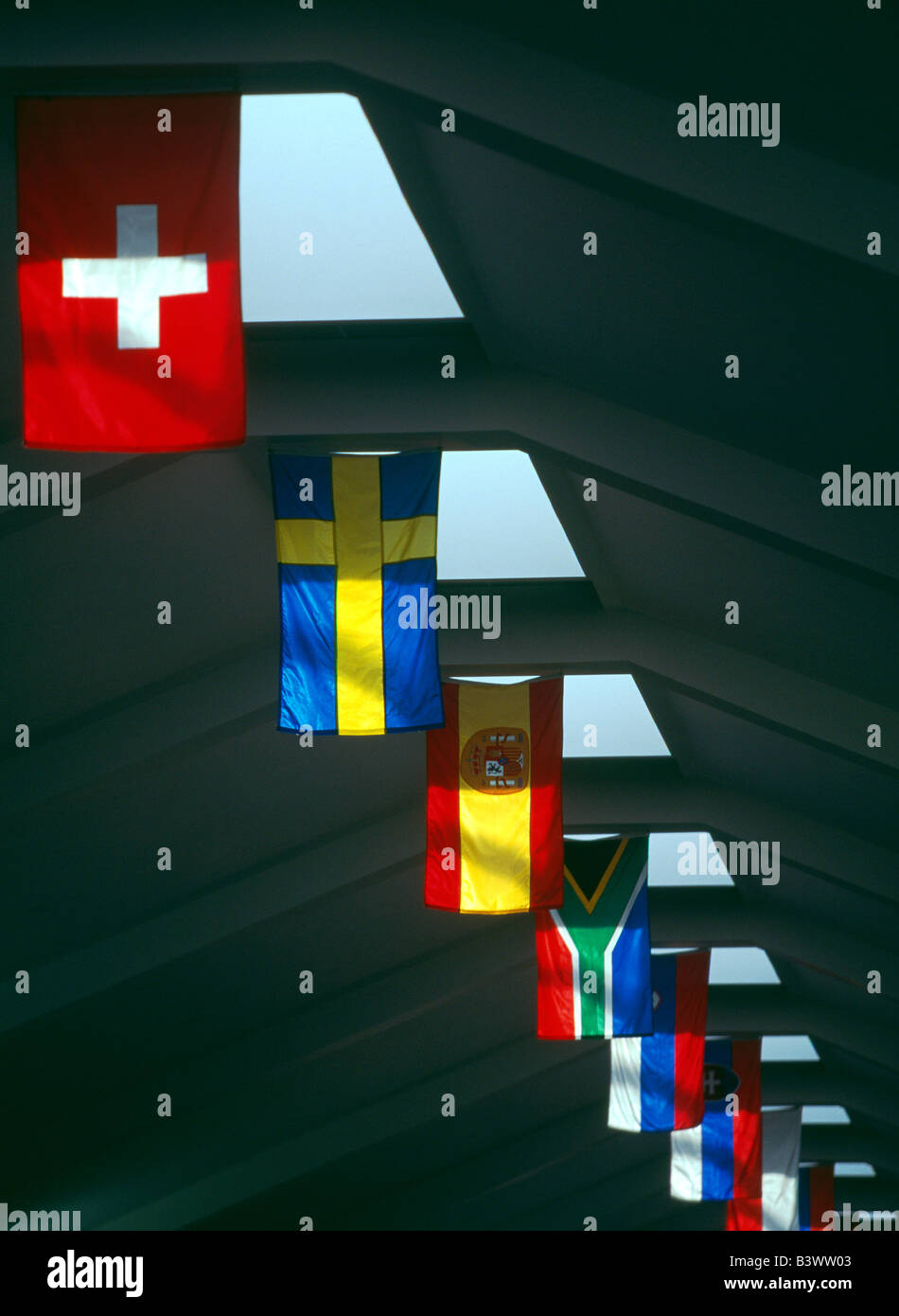 Flags hanging ceiling hi-res stock photography and images - Alamy