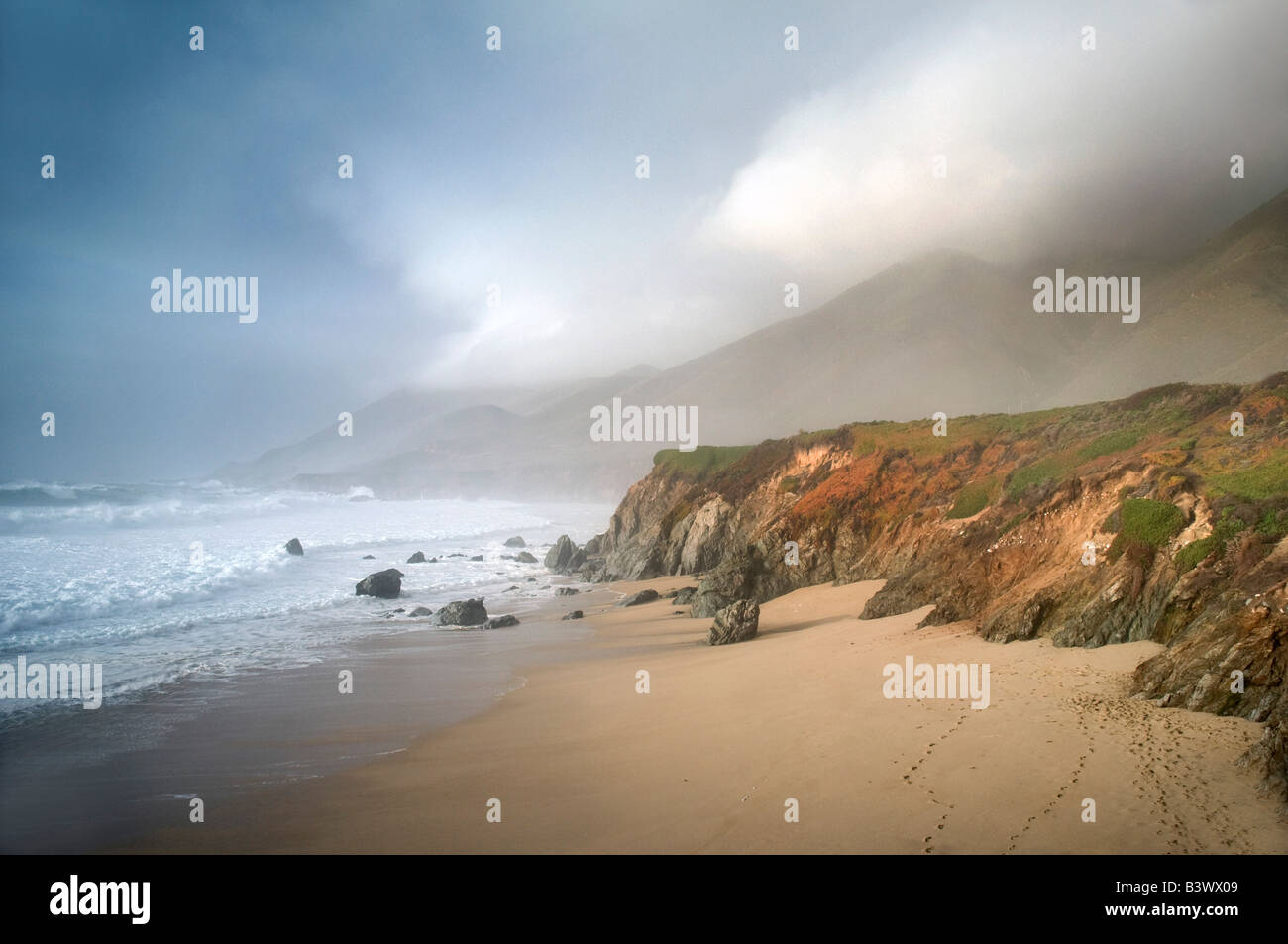 Rock formations on the beach, Big Sur, California, USA Stock Photo - Alamy