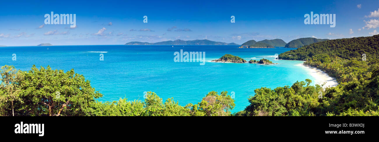 Trunk Bay on St John in the US Virgin Islands High resolution panorama ...