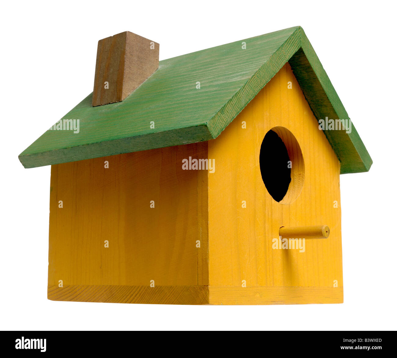 Green wooden bird box Cut Out Stock Images & Pictures - Alamy