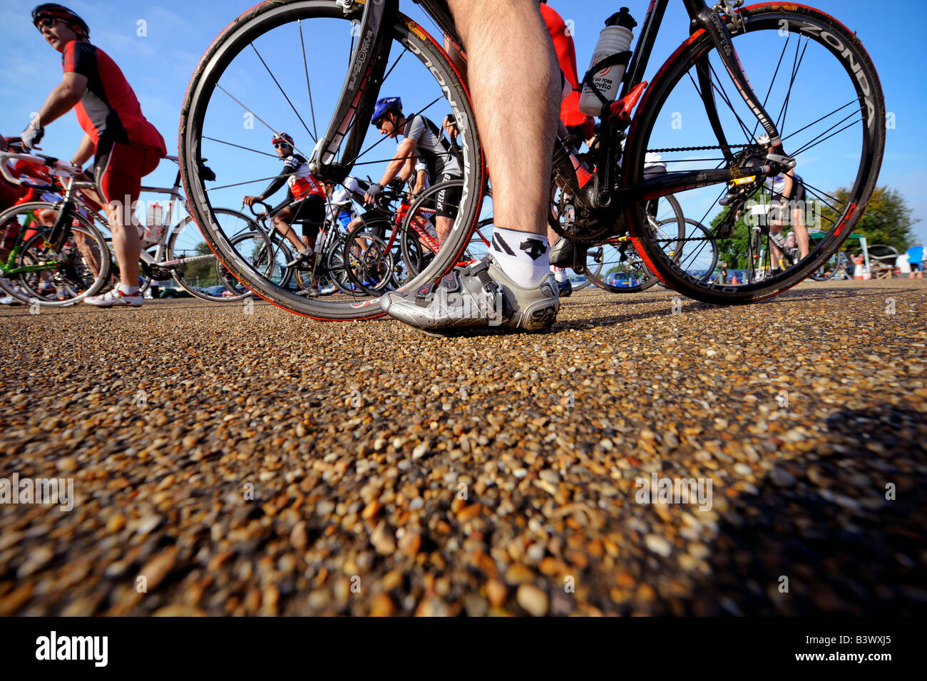 Cycle racing: competitors gather at the start line of the Circuit of ...