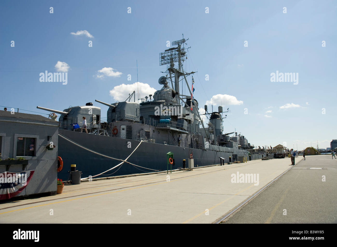 Navy ship USS Cassin Young,Boston, Mass, USA Stock Photo - Alamy
