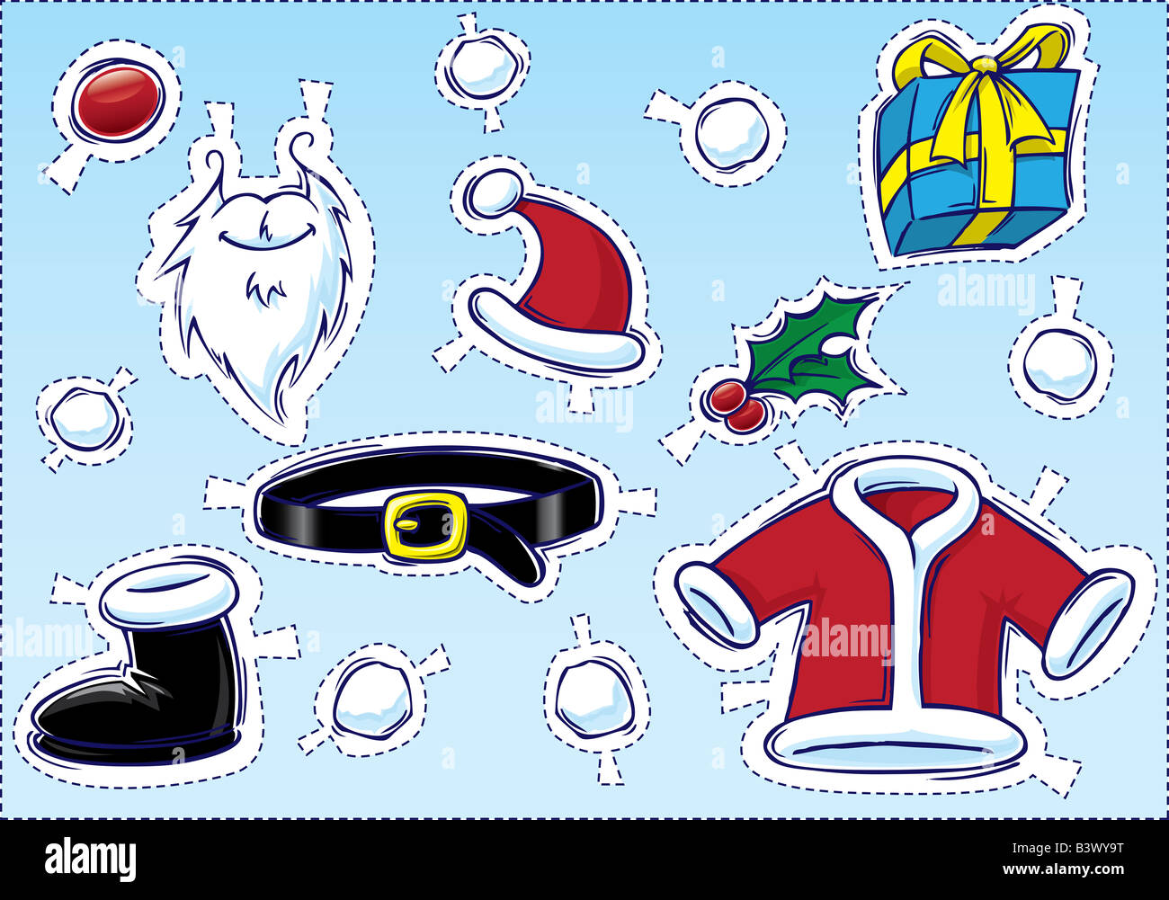 Santa beard cut out hi-res stock photography and images - Alamy