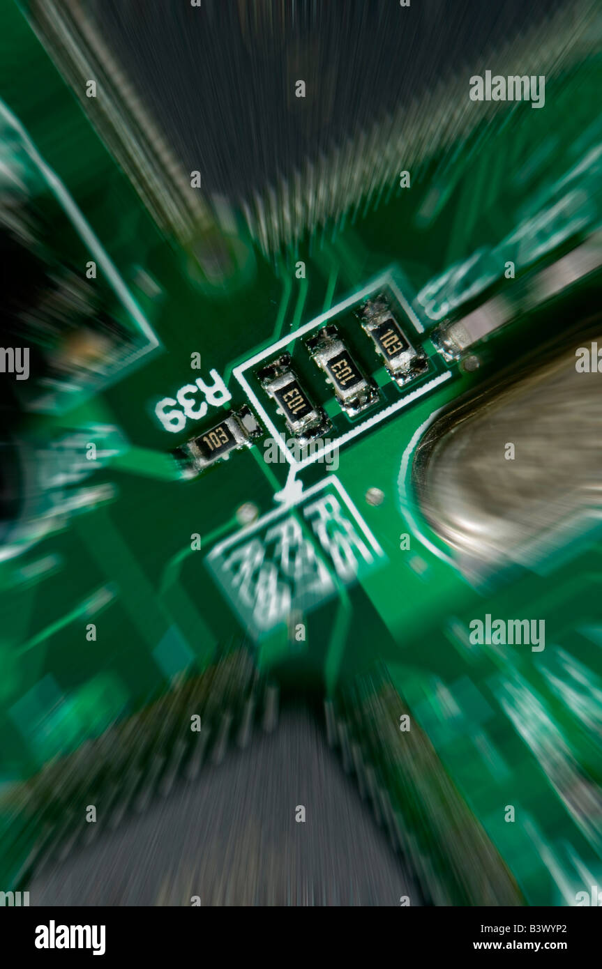 Computer circuit board close-up Stock Photo - Alamy