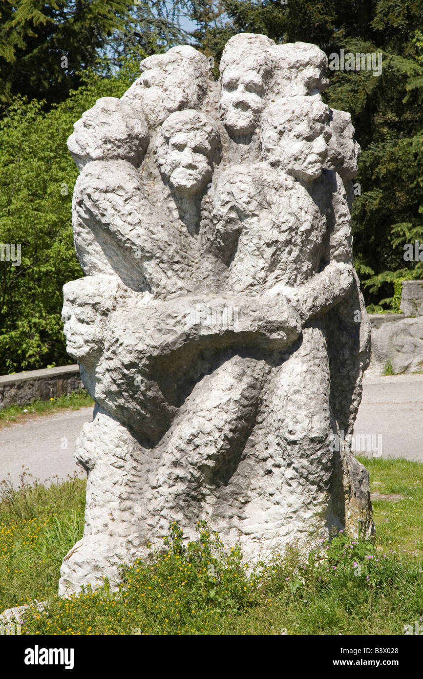 Statue outside Stanjel castle Karst region Slovenia Stock Photo - Alamy