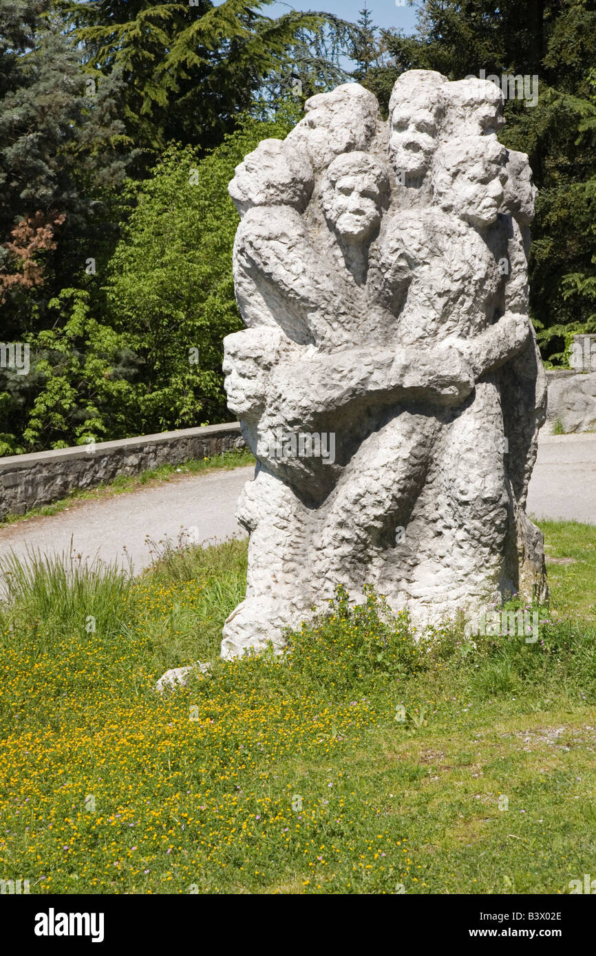 Statue outside Stanjel castle Karst region Slovenia Stock Photo - Alamy