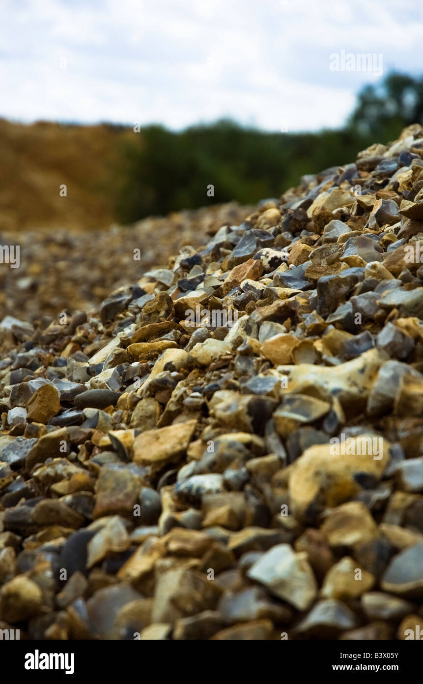 A quarry stores aggregate sand concrete and rocks Stock Photo - Alamy