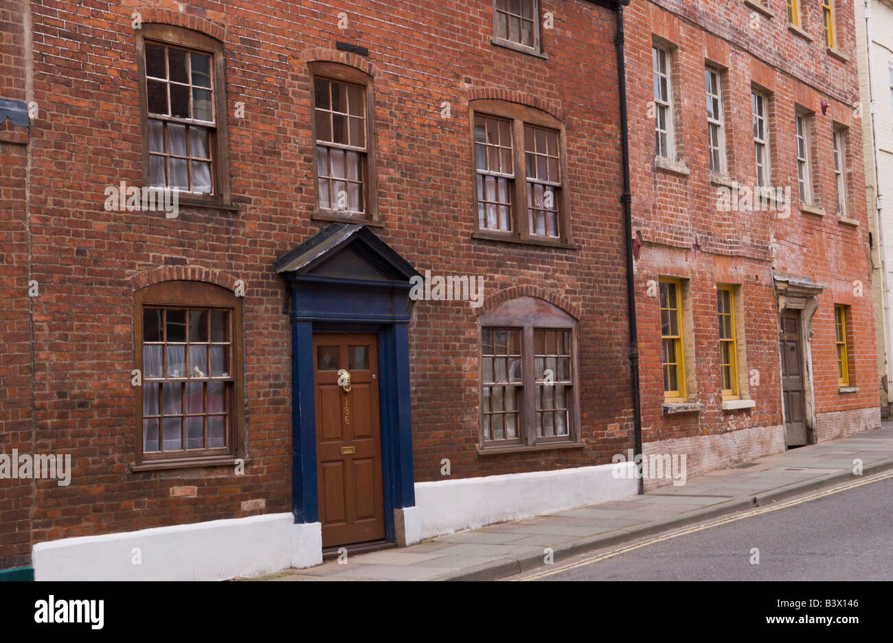 Front elevation of townhouse in Ludlow Shropshire England UK Stock ...