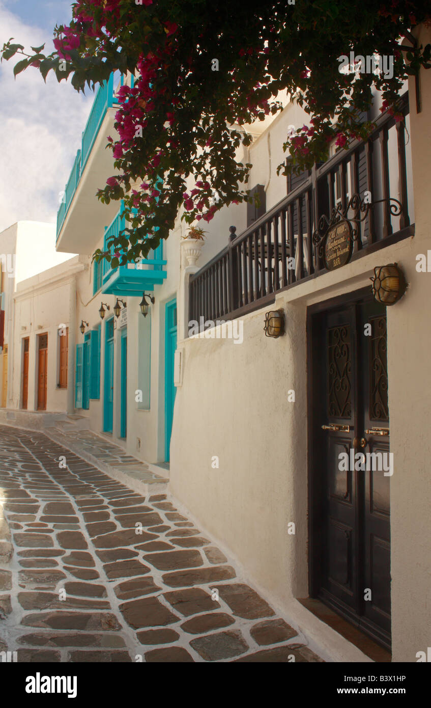 Street Scene Mykonos Cyclades Greece Stock Photo - Alamy