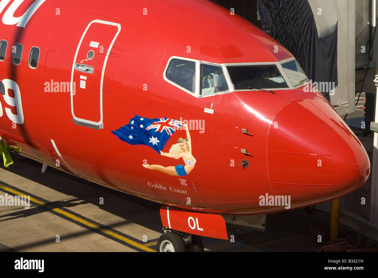 Virgin blue Australia Jet Stock Photo - Alamy