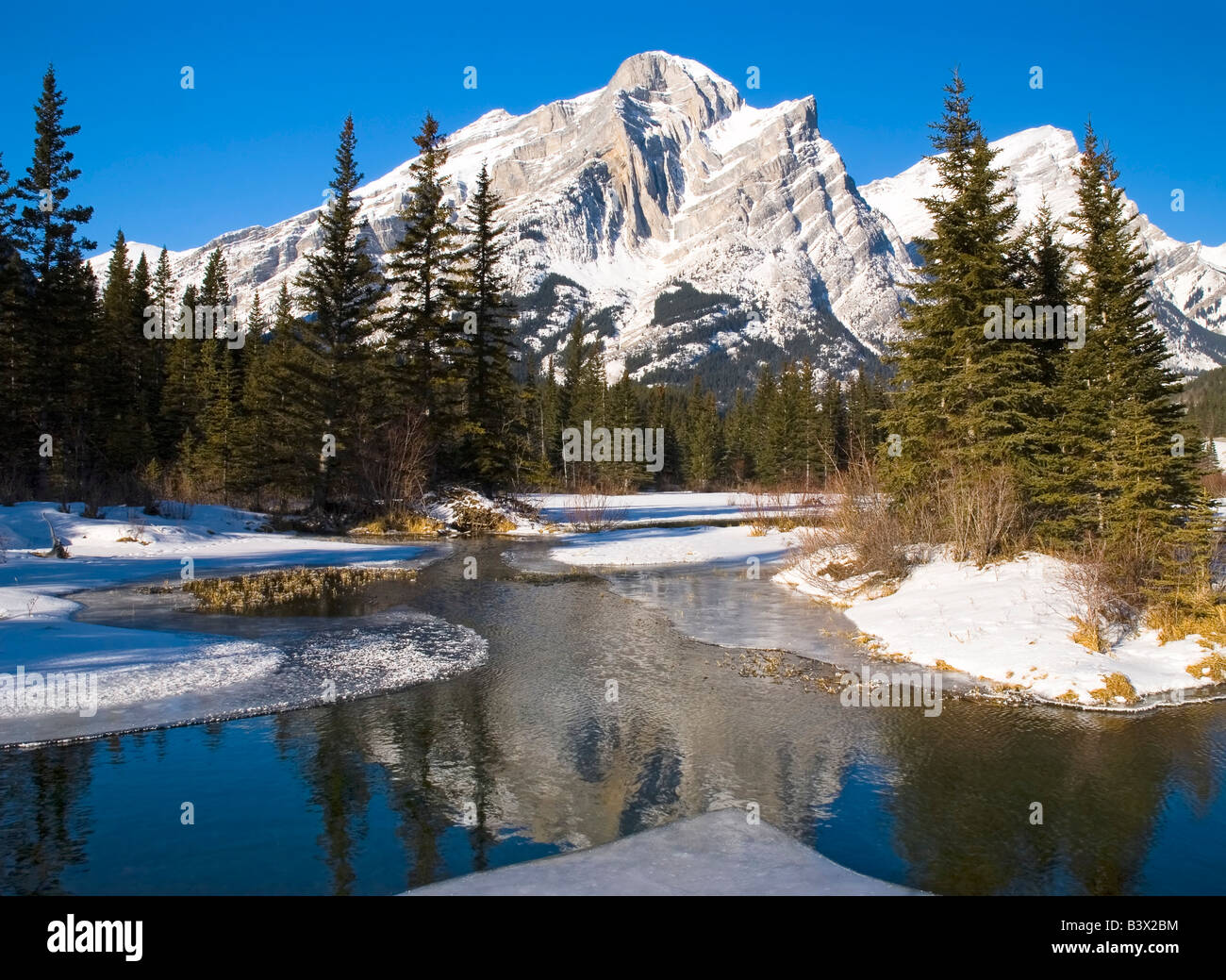Mount Kidd, Banff National Park, Alberta, British Columbia, Canada ...