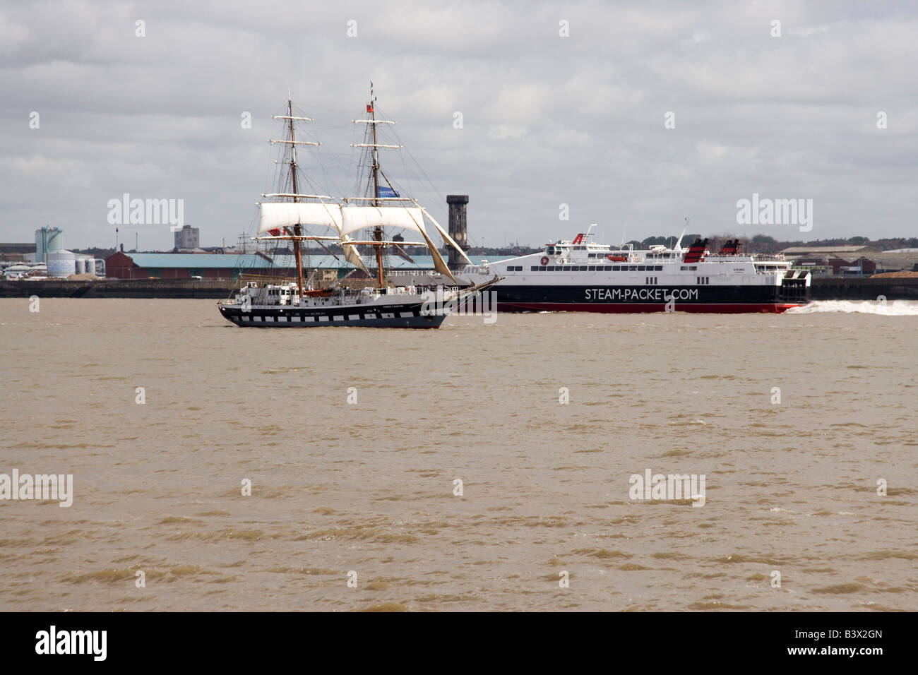 Stavros S Niarchos sailing ship at the Tall Ships race in Liverpool ...